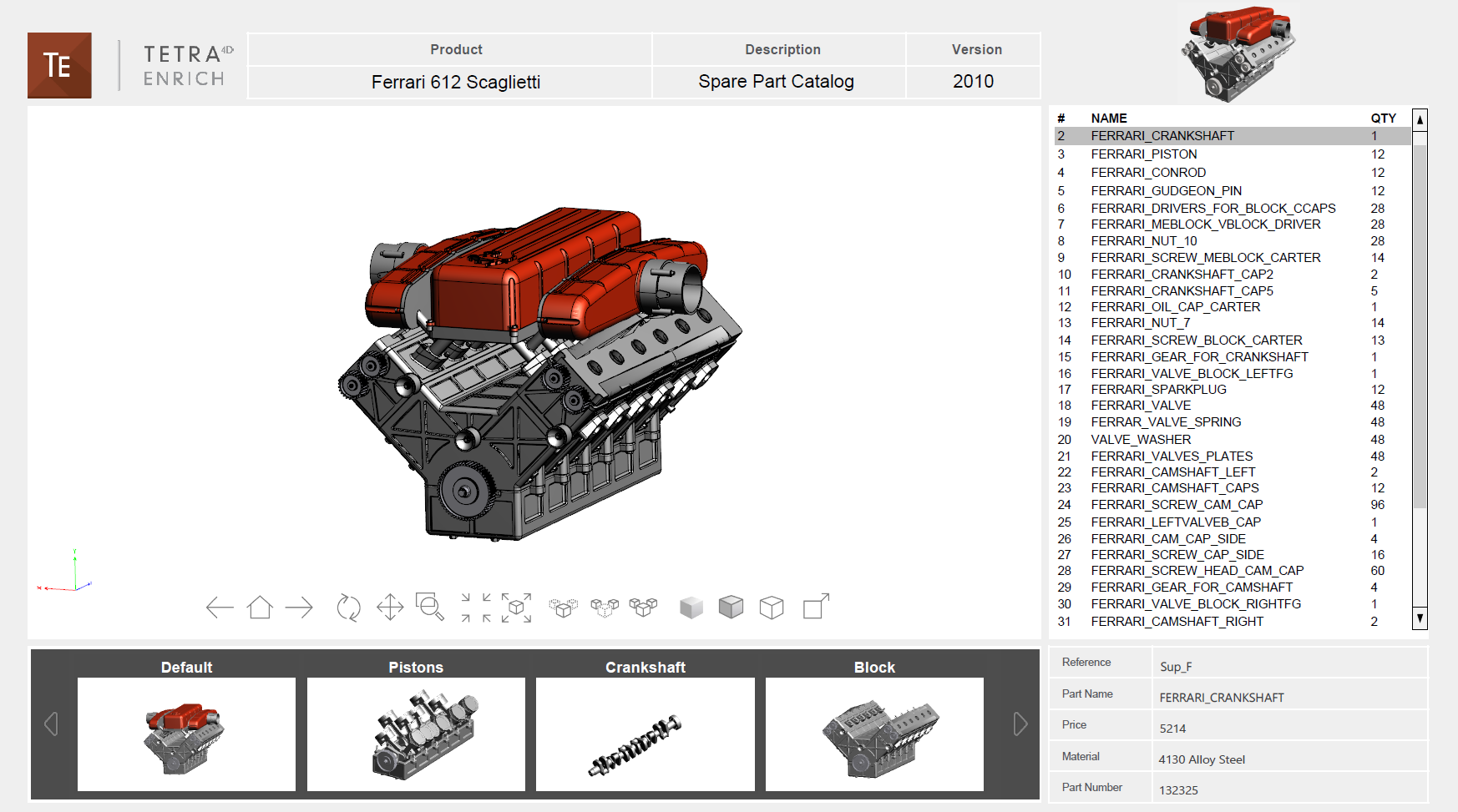 Spare Part Catalog_Engine_2_23_16v1 | Tetra4D