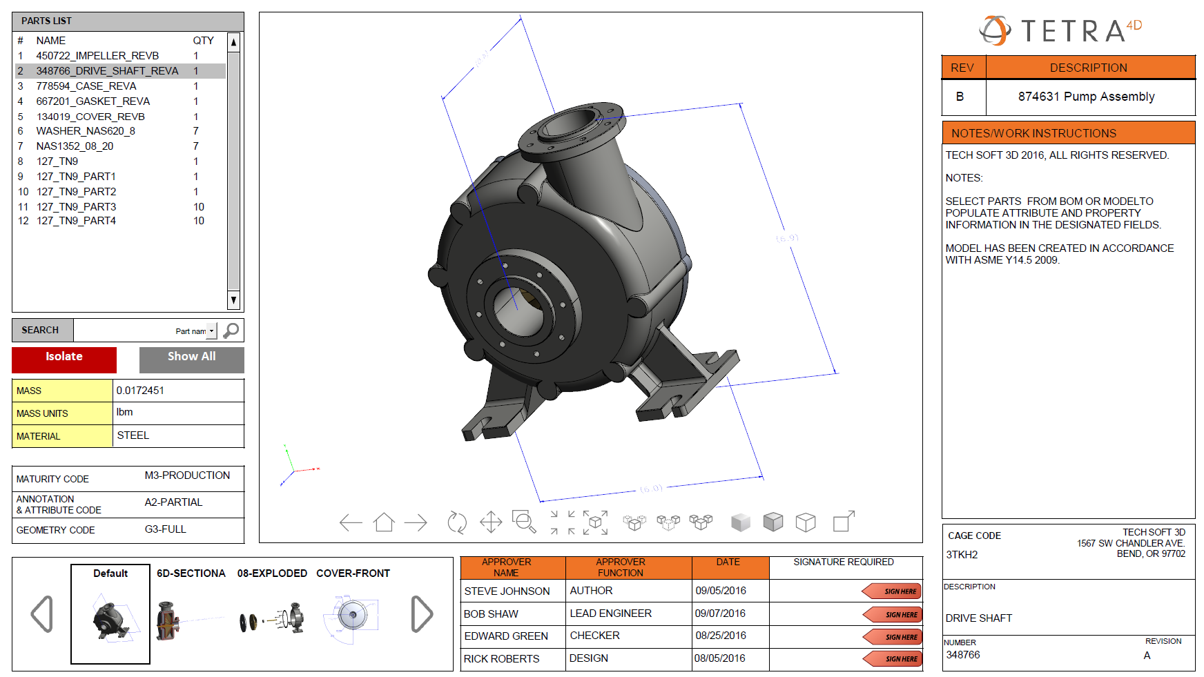 3D PDF Samples & Examples | Tetra 4D